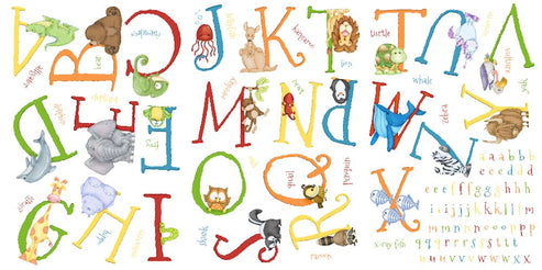 Borders Unlimited Animal Alphabet Giant Peel and Stick Wall Decals ...